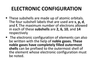 Electronic configuration | PPTX