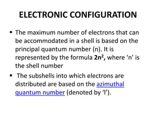 Electronic configuration | PPTX