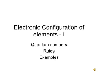 Electronic configuration of elementscopy with sound | PPT | Physics ...