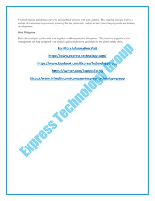 Electronic Connectors Supplier - Express Technology Group | PDF