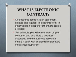 Electronic contracts | PPT