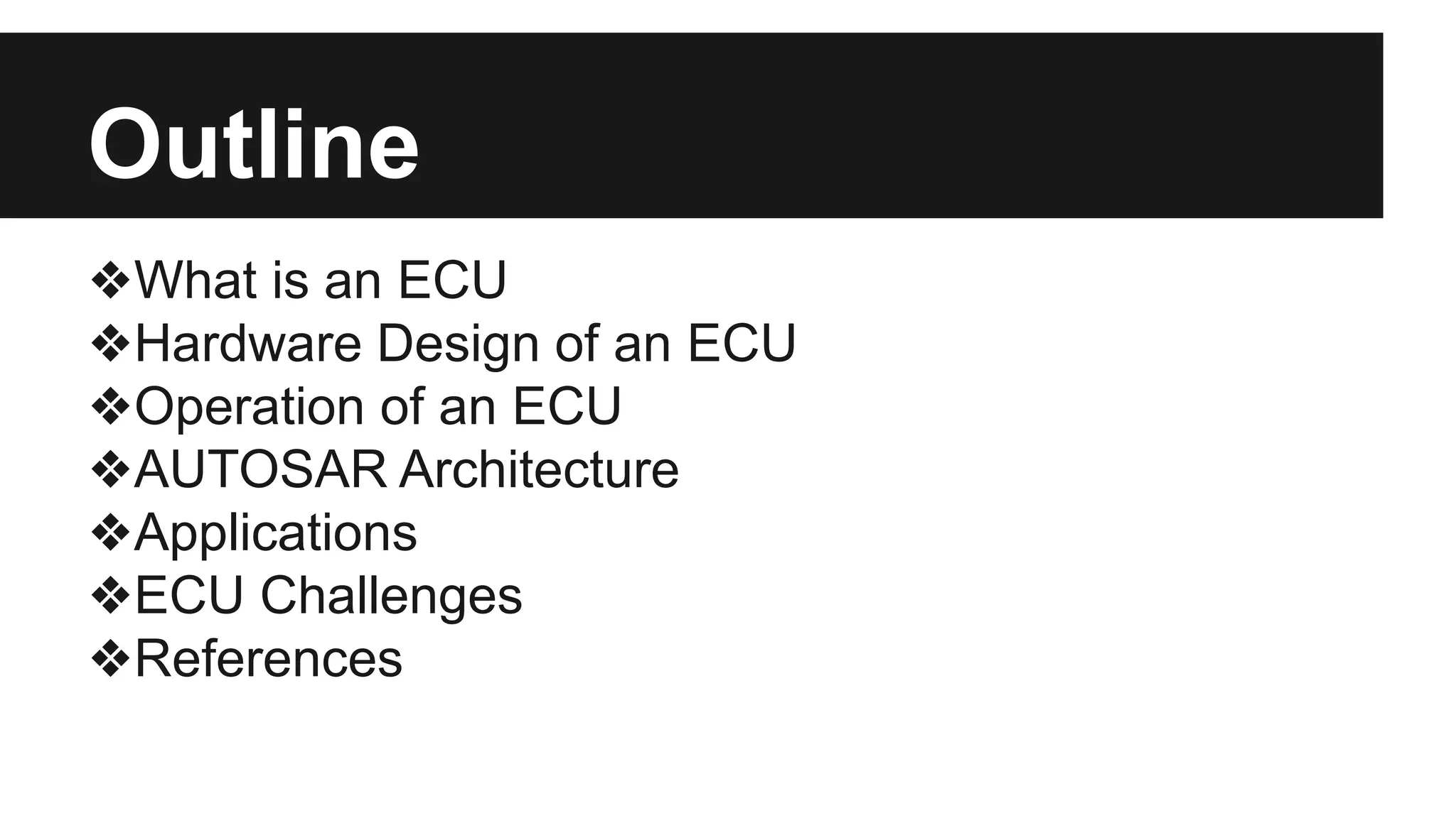 Electronic Control Unit(ECU) | PPTX