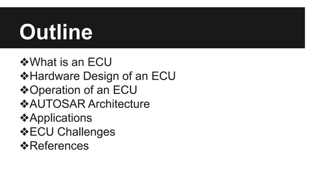 Electronic Control Unit(ECU) | PPTX | Computing | Technology & Computing