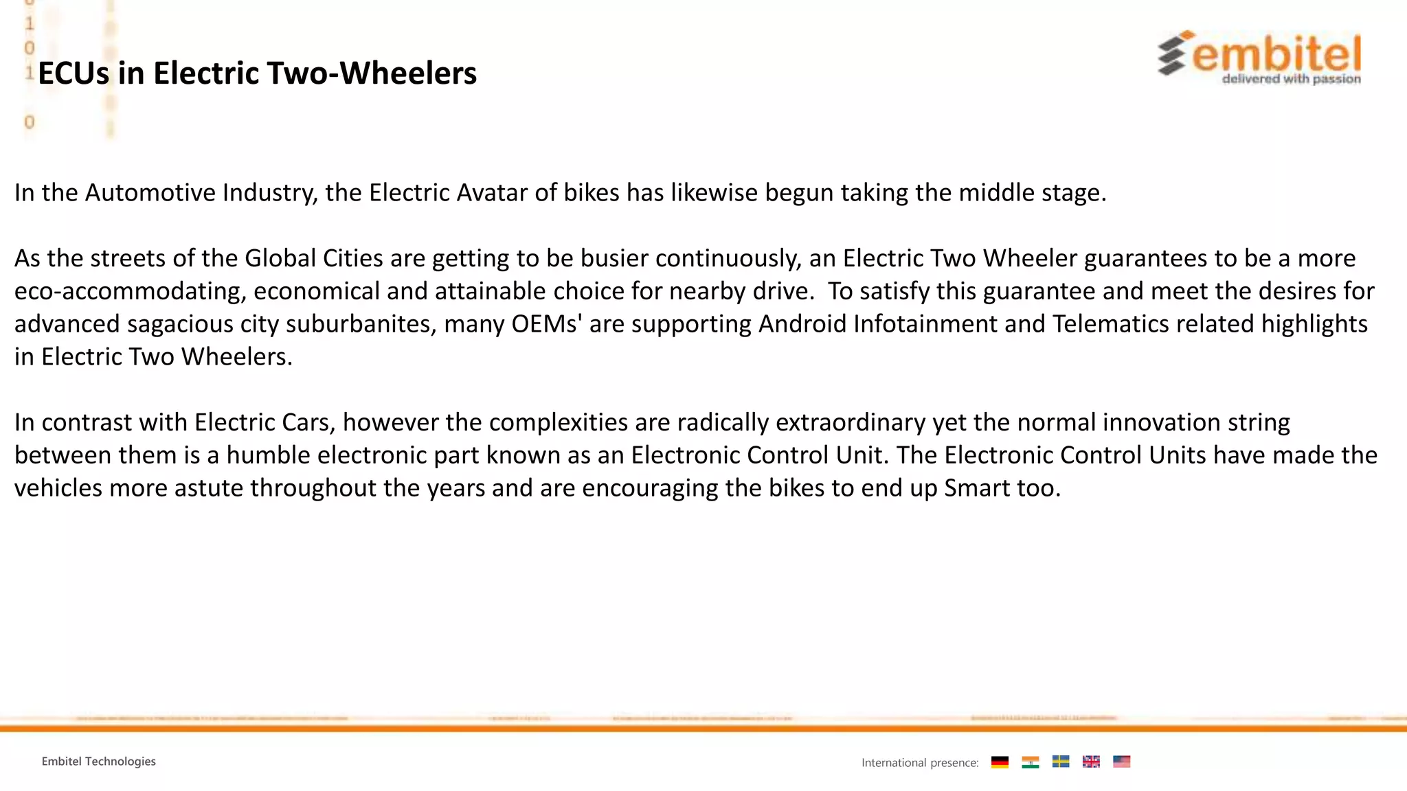 ECU: Electronic Control Units in Electric Two Wheeler | PPTX