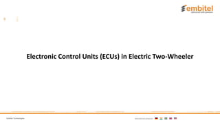 ECU: Electronic Control Units in Electric Two Wheeler | PPTX
