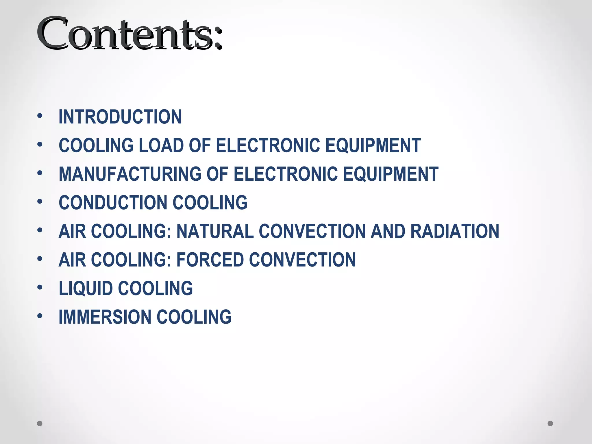 Electronic cooling | PPT