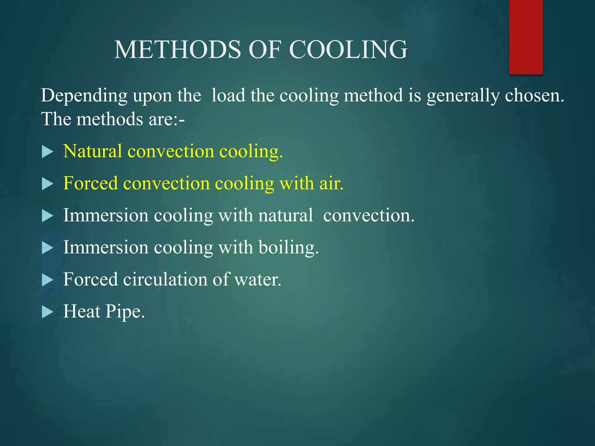 Air cooling of electrical equipments | PPTX
