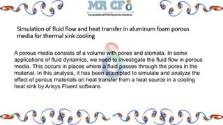 CFD simulation of electronic cooling by ansys fluent | PPSX