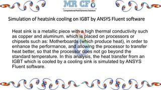 CFD simulation of electronic cooling by ansys fluent | PPSX