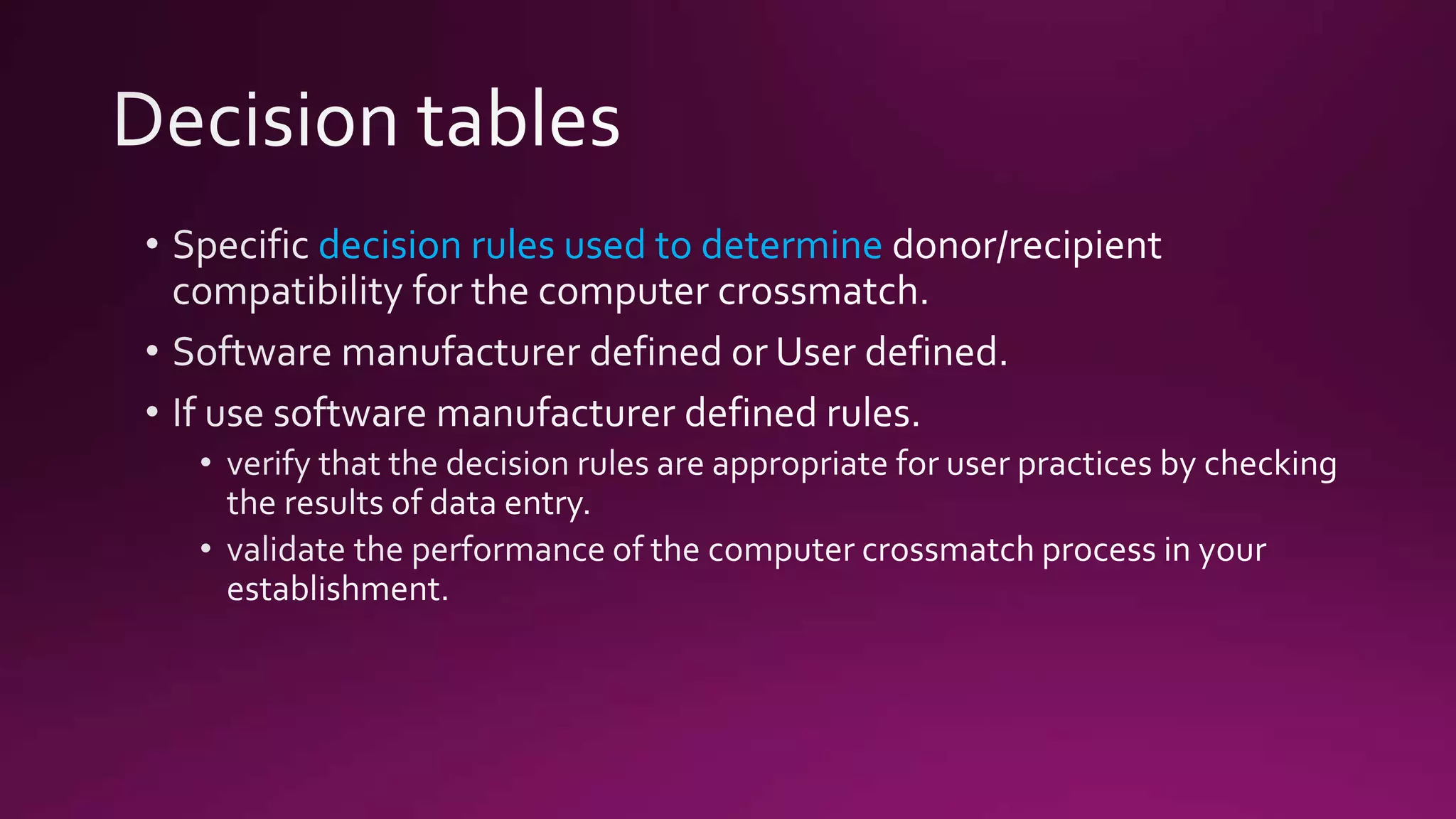 Electronic crossmatch | PPTX