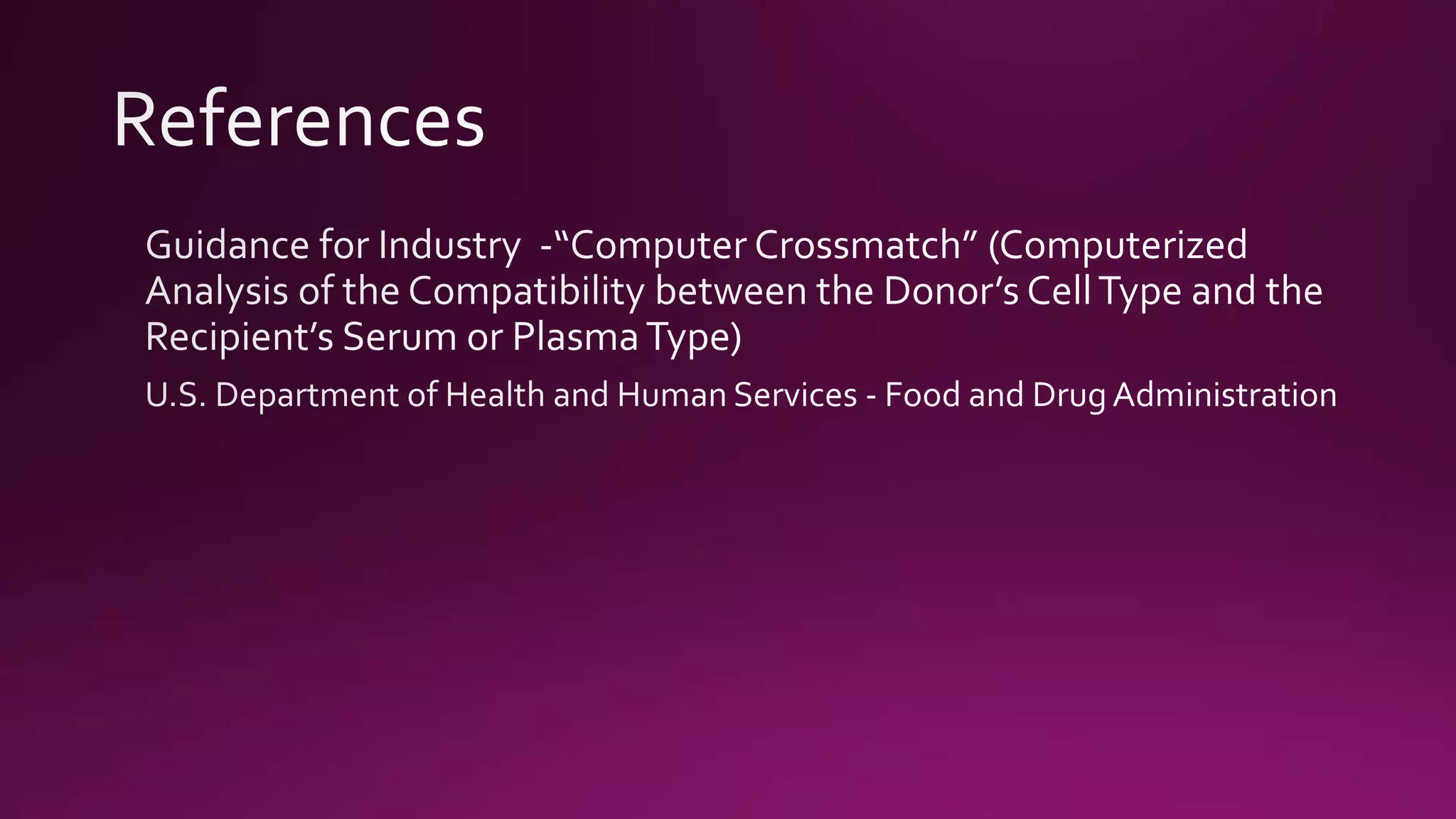 Electronic crossmatch | PPTX