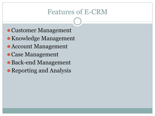 Electronic customer relationship management (e crm) | PPTX | Email ...
