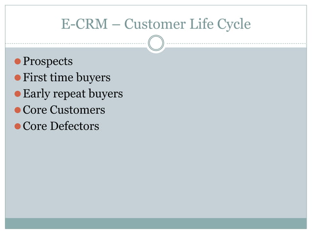Electronic customer relationship management (e crm) | PPTX