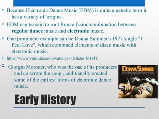 Electronic Dance Music Genre Research | ODP | Dance and Electronic ...