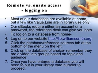 Electronic Databases | PPT