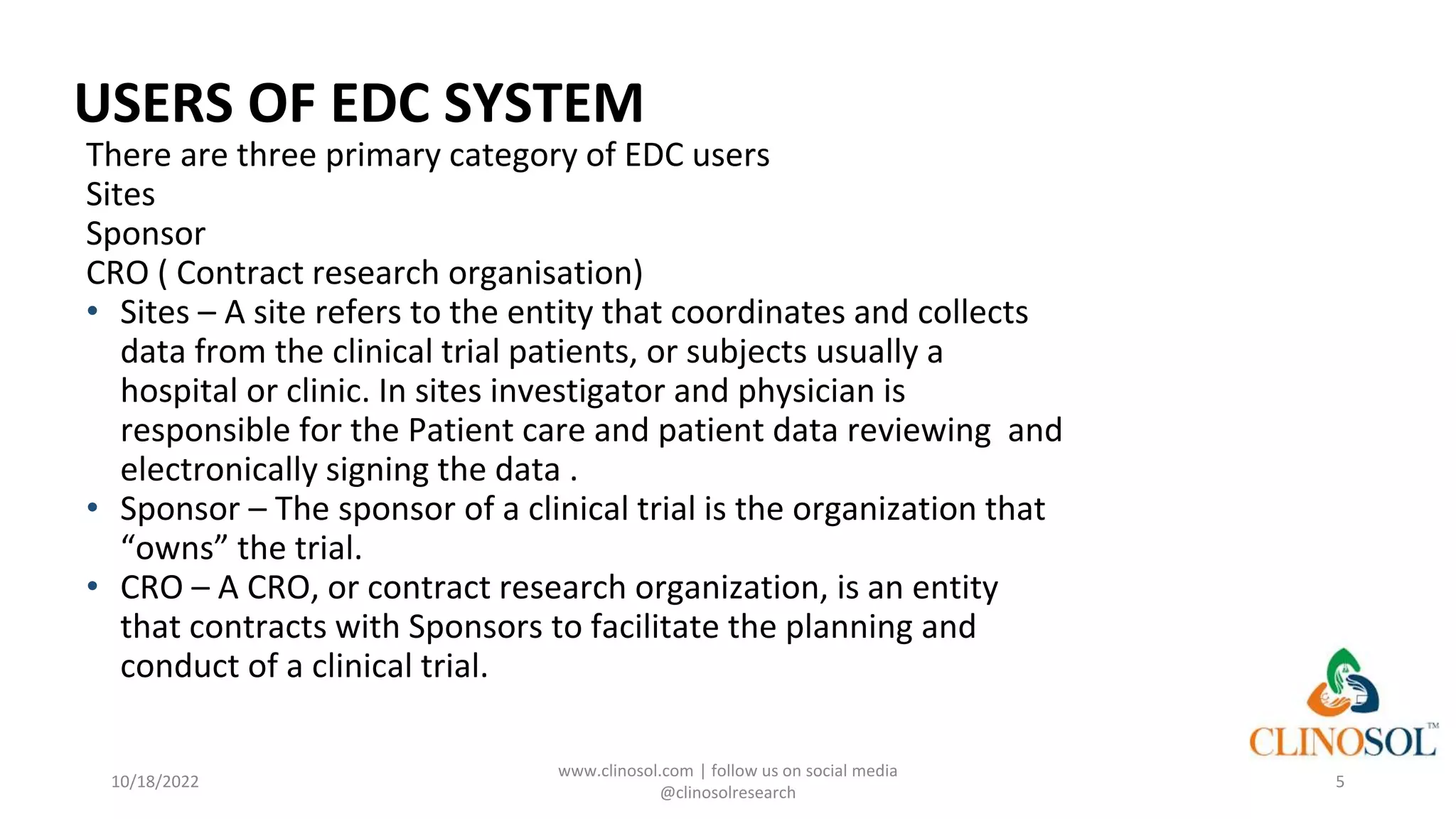 Electronic Data Capture (EDC) Systems: Streamlining Data Collection and ...