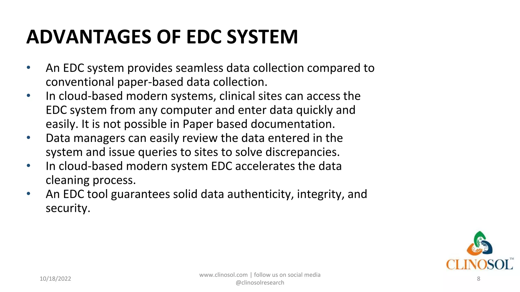 Electronic Data Capture (EDC) Systems: Streamlining Data Collection and Management | PPTX
