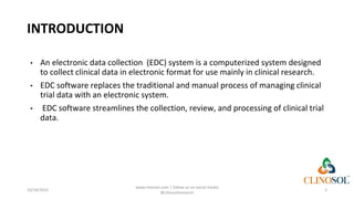 Electronic Data Capture (EDC) Systems: Streamlining Data Collection and ...