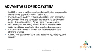 Electronic Data Capture (EDC) Systems: Streamlining Data Collection and Management | PPTX