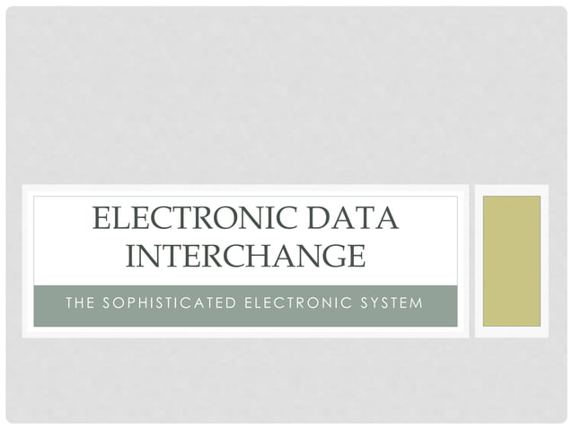 Electronic data interchange | PPT