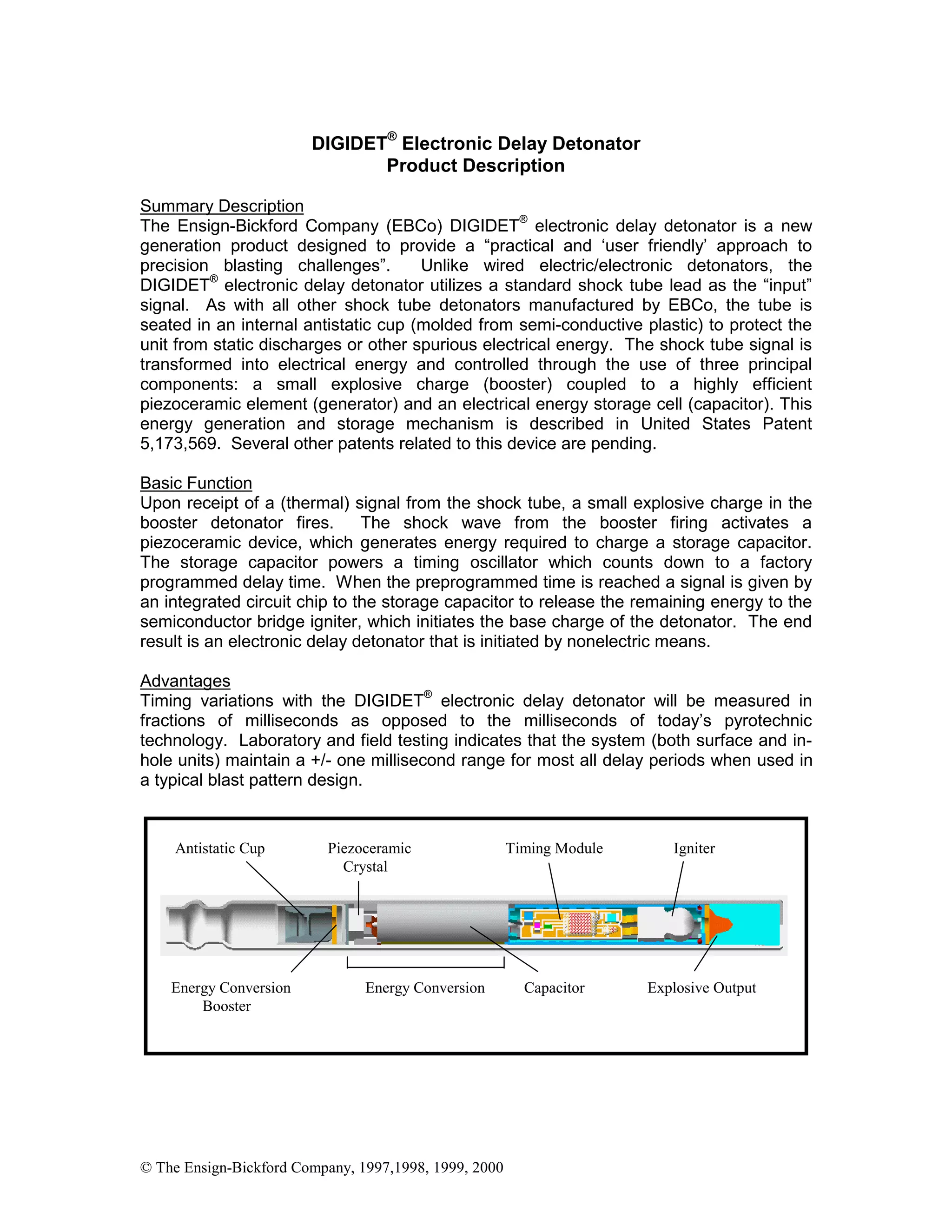 Electronic delay detonator | PDF