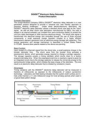 Electronic delay detonator | PDF