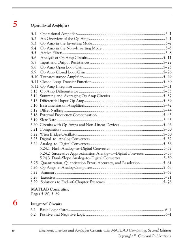 Electronic Devices And Amplifier Circuits With Matlab Computing 2nd