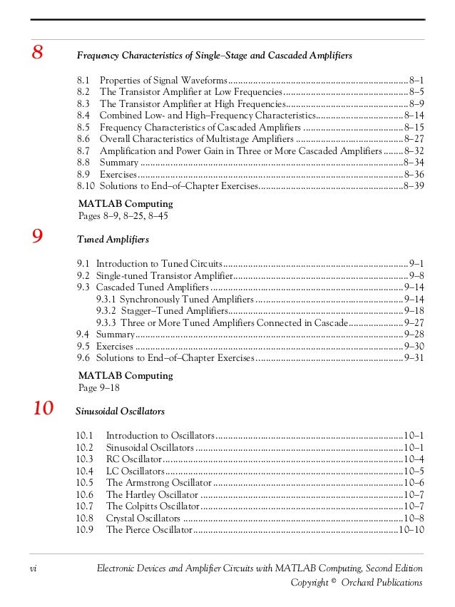 Electronic Devices And Amplifier Circuits With Matlab Computing 2nd