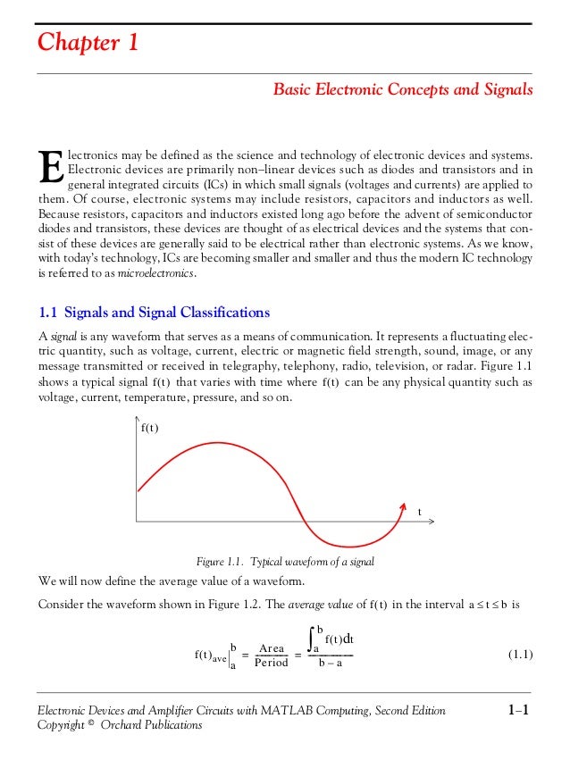Electronic Devices And Amplifier Circuits With Matlab Computing 2nd