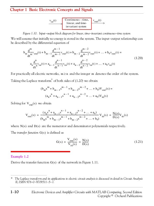 Electronic Devices And Amplifier Circuits With Matlab Computing 2nd