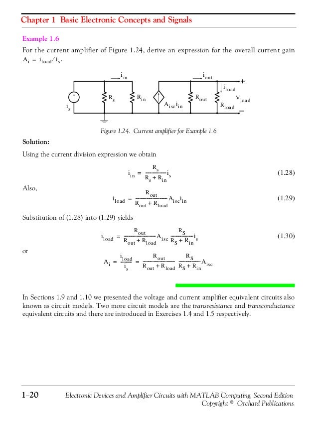Electronic Devices And Amplifier Circuits With Matlab Computing 2nd