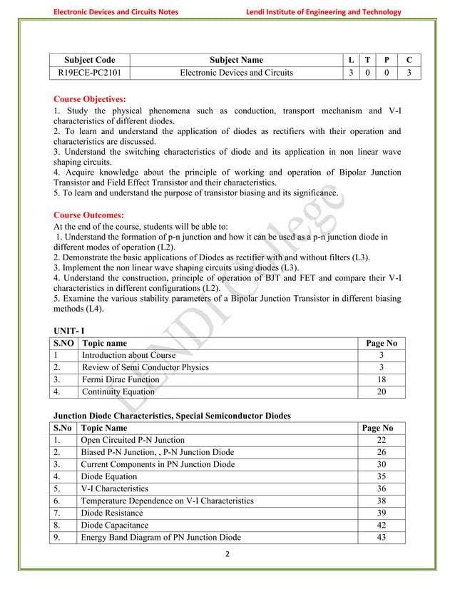 EDC Notes Part 1 by S S Kiran | PDF | Chemistry | Science