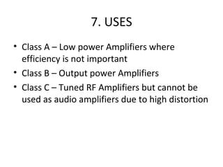 Comparison of A, B & C Power Amplifiers | PPT