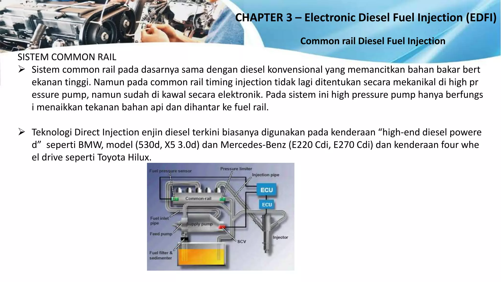 Electronic diesel fuel injection (EDFI) & commonrail engine | PPT