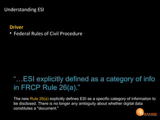 Electronic Discovery 101 - From ESI to the EDRM | PPT