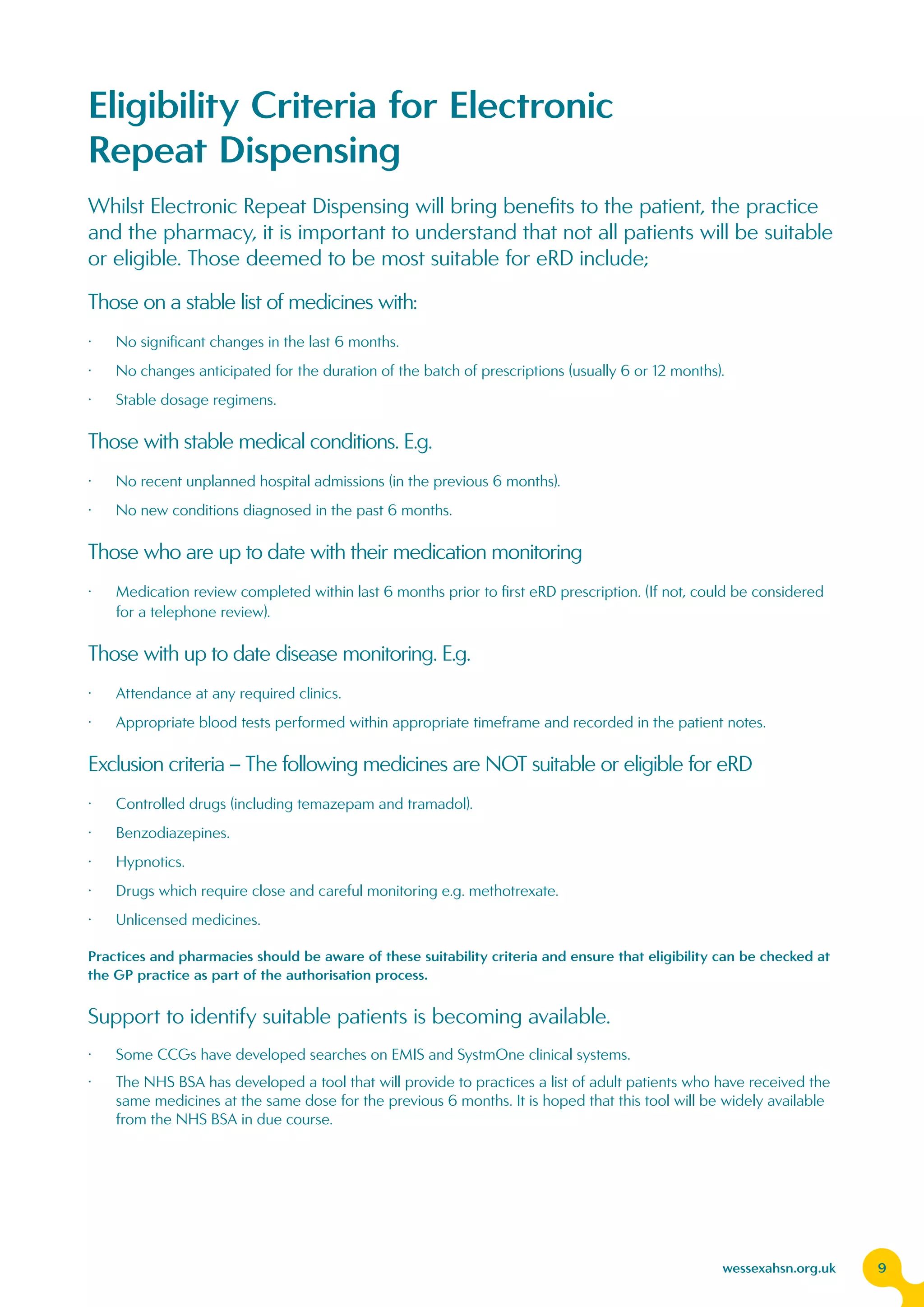 Electronic Repeat Dispensing handbook | PDF