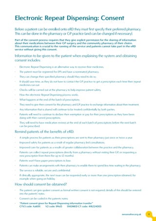 Electronic Repeat Dispensing handbook | PDF