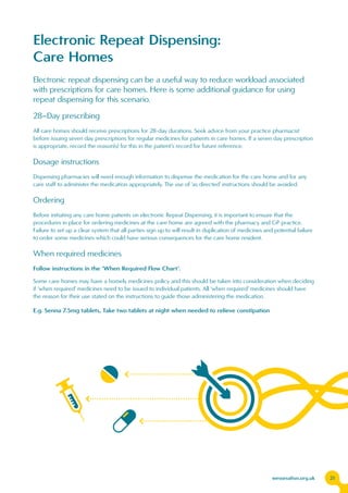 Electronic Repeat Dispensing handbook | PDF