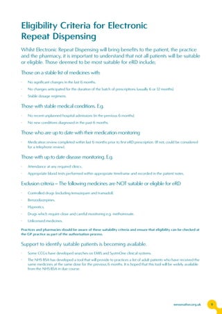 Electronic Repeat Dispensing handbook | PDF