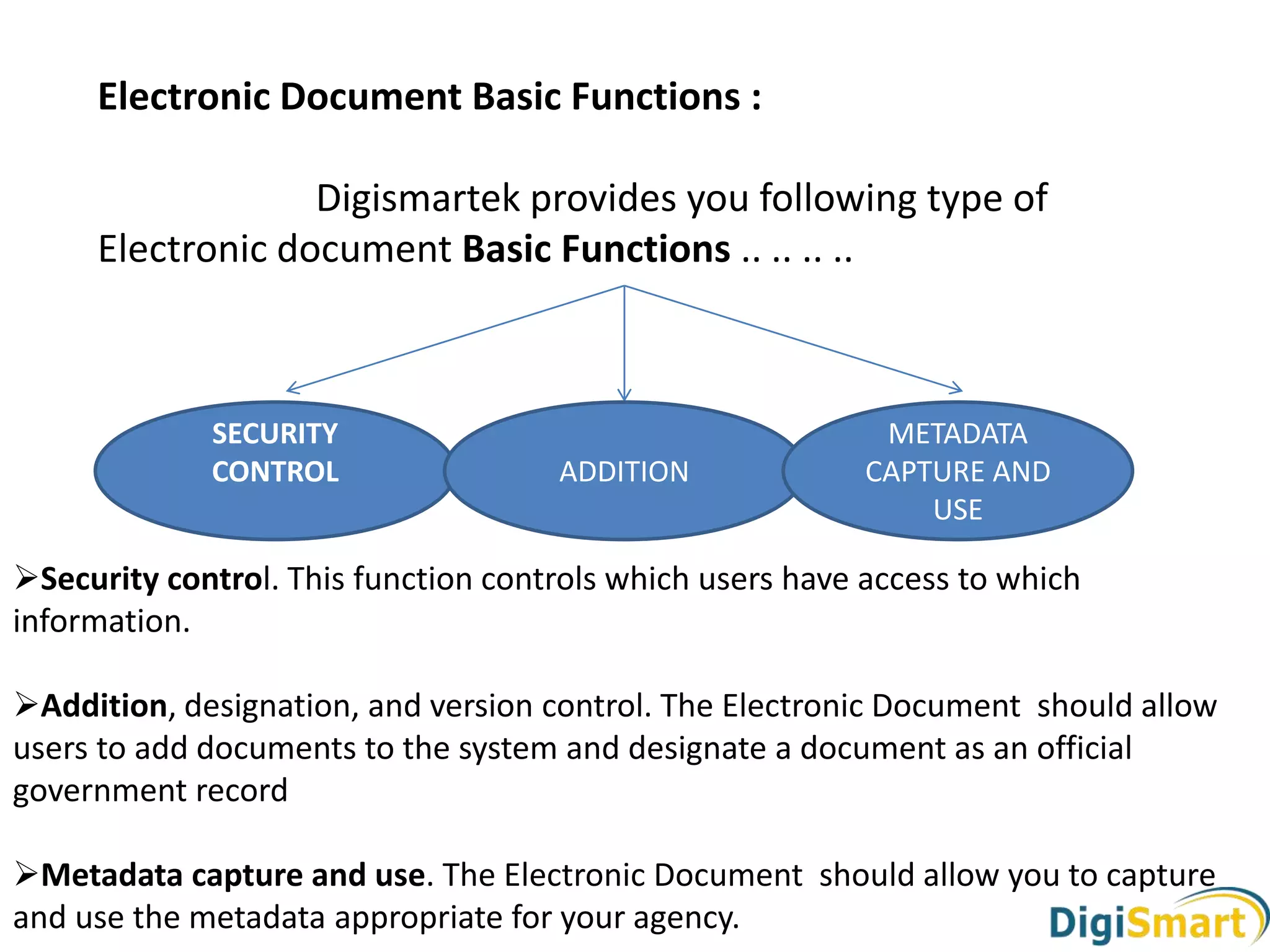 Electronic document management system Software | PPT