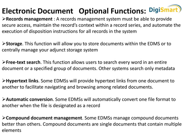 Electronic document management system Software | PPT