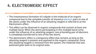 Electronic effect and their applications .pptx | Chemistry | Science