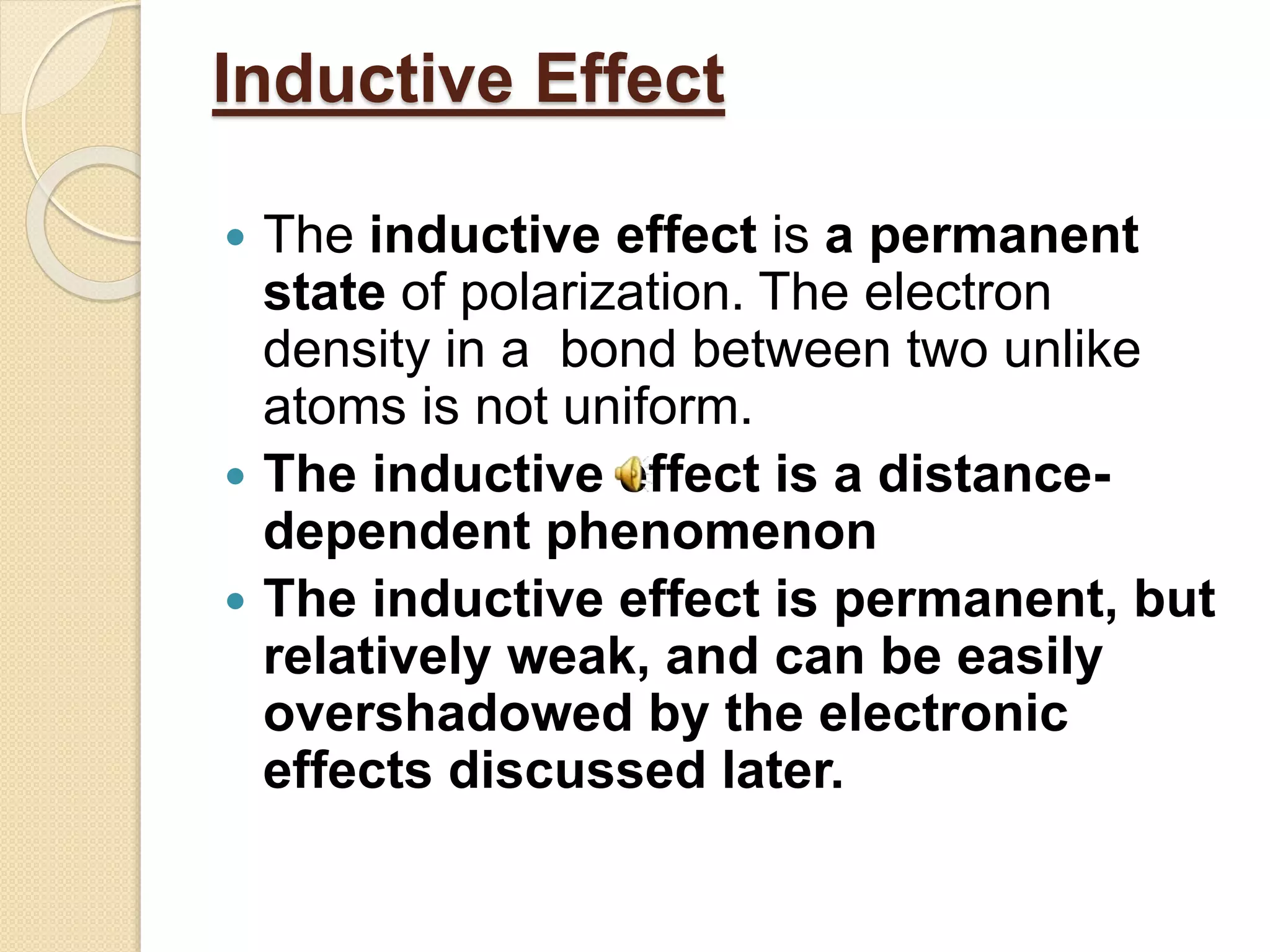 Electronic Effects Inductive Mesomeric Electromeric Pptx Chemistry Science
