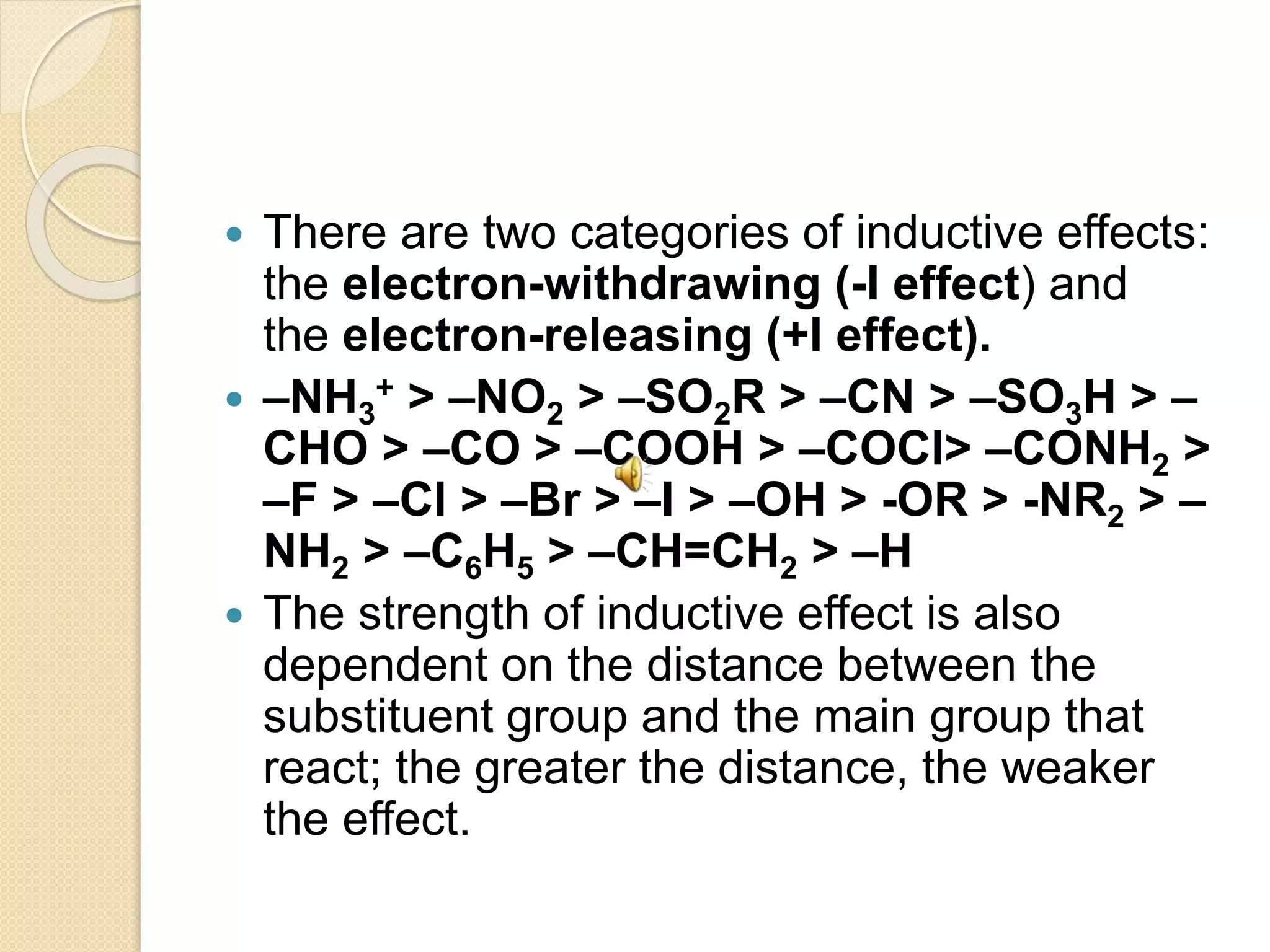 Electronic Effects Inductive Mesomeric Electromeric Ppt