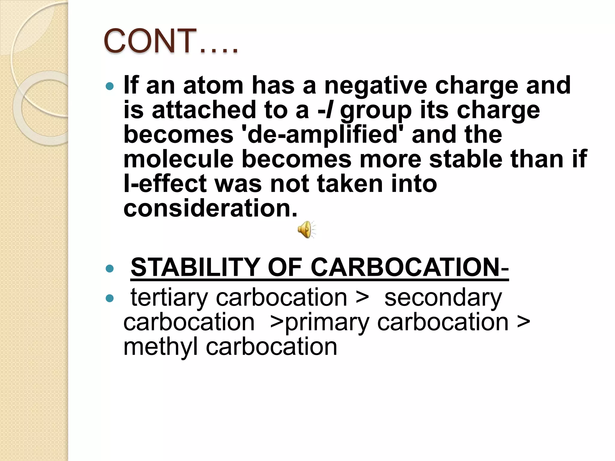 Electronic Effects Inductive Mesomeric Electromeric Pptx Chemistry Science