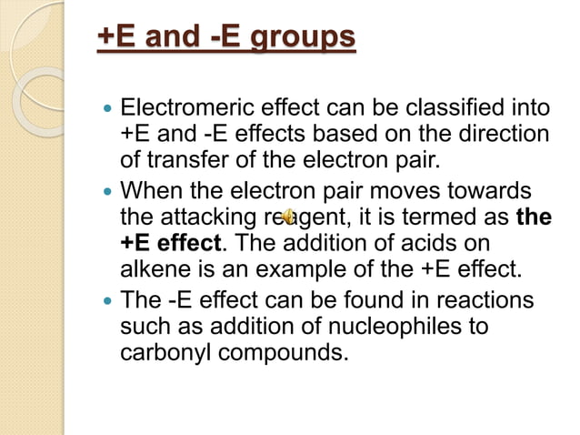 Electronic Effects Inductive Mesomeric Electromeric Pptx Chemistry Science