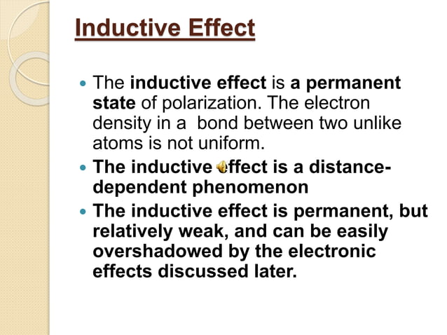 Electronic effects inductive,mesomeric,electromeric | PPTX | Chemistry | Science
