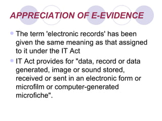 Electronic evidence | PPT