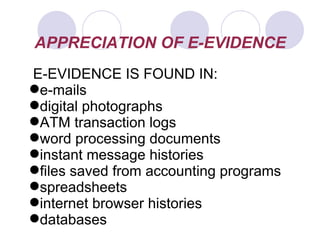 Electronic evidence | PPT