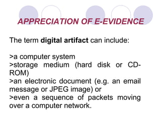 Electronic evidence | PPT